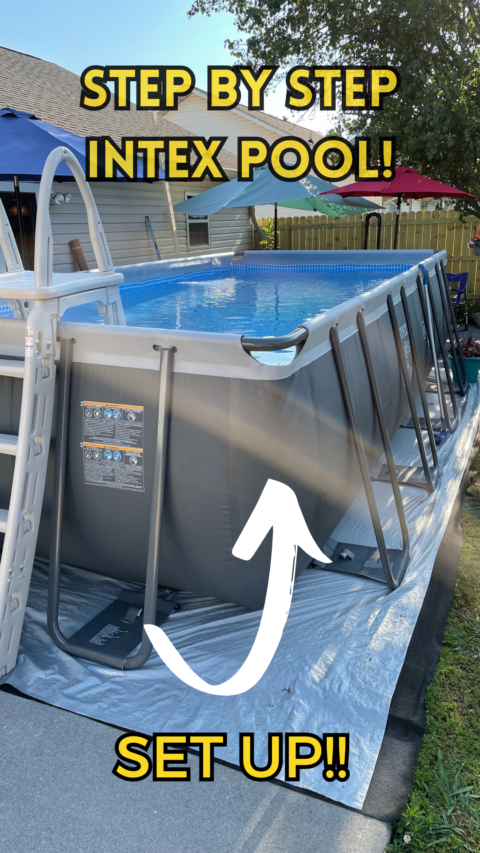 My Intex Metal Frame Pool Step By Step Installation! – Brandi | Shop ...